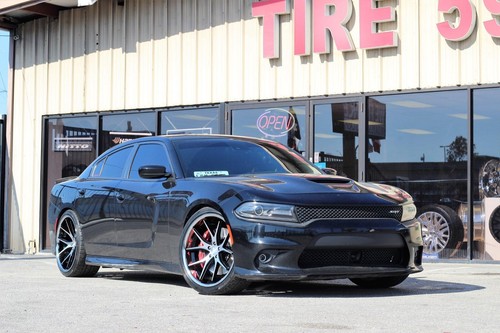 22" FERRADA FR2 BLACK MACHINED CONCAVE WHEELS RIMS FITS DODGE CHARGER ...