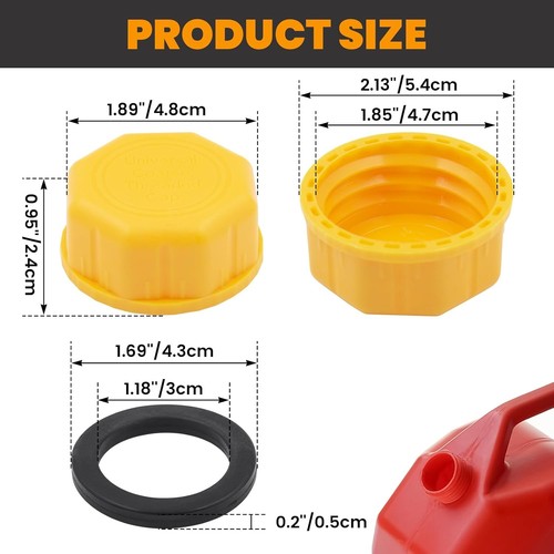 Witty 5 Gallon Gas Can Cap - Perfect Replacement for 4 PCS, yellow | eBay