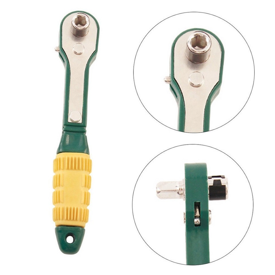 Quick Ratchet Wrench Rod 6.35 Socket Wrench 1/4 inch Pneumatic Head ...