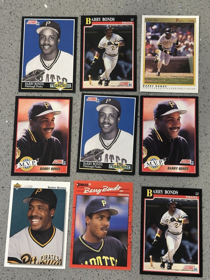 Barry Bonds MLB Pittsburgh Pirates 9 Card Baseball Trading Card Lot | eBay