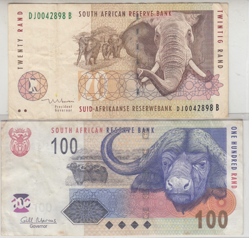 South African Reserve Bank 20 Rand & 100 Rand Notes | eBay
