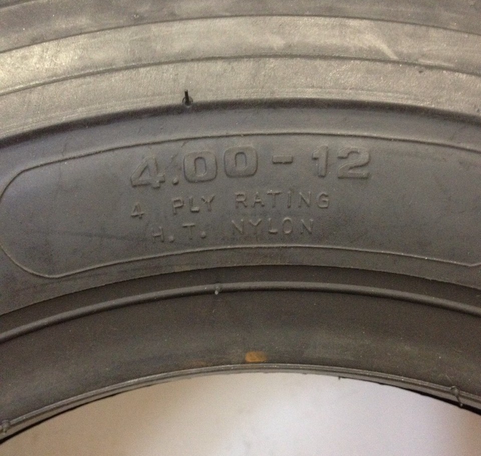 TWO FRONT TRACTOR 400x12, 400-12, 4.00-12 Front 3 Rib Tractor Tires ...