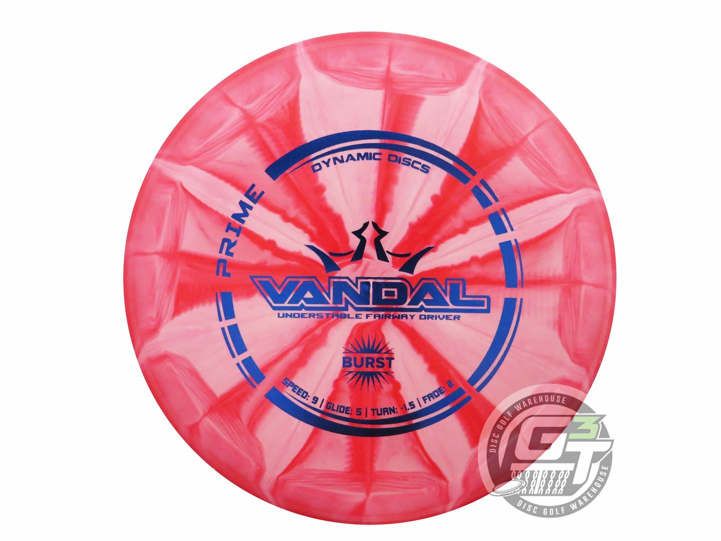 NEW Dynamic Discs Prime Burst Vandal 170g Red C Distance Driver Golf ...