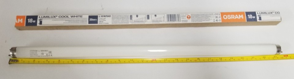 OSRAM LUMILUX L 18W/840 LUMILUX COOL WHITE 23" FLUORESCENT LIGHT BULB ...