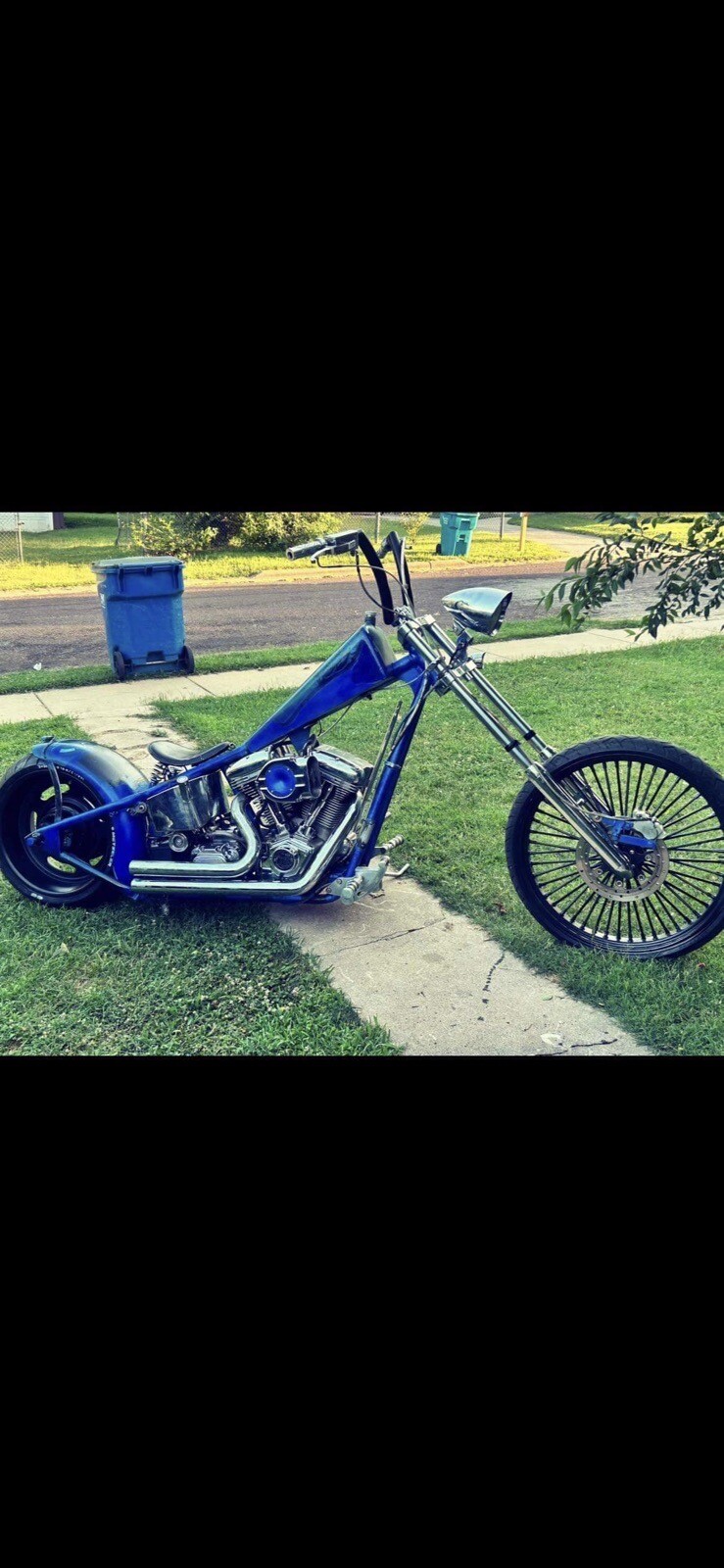 harley chopper 300 Rear Tire 26” Front Wheel 1340 Harley Motor 6 Speed ...