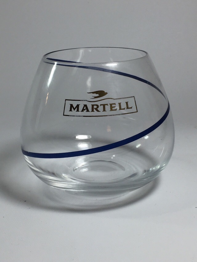 Stemless MARTELL COGNAC Crystal GLASS Balloon SNIFTER Roly Poly Rastal ...