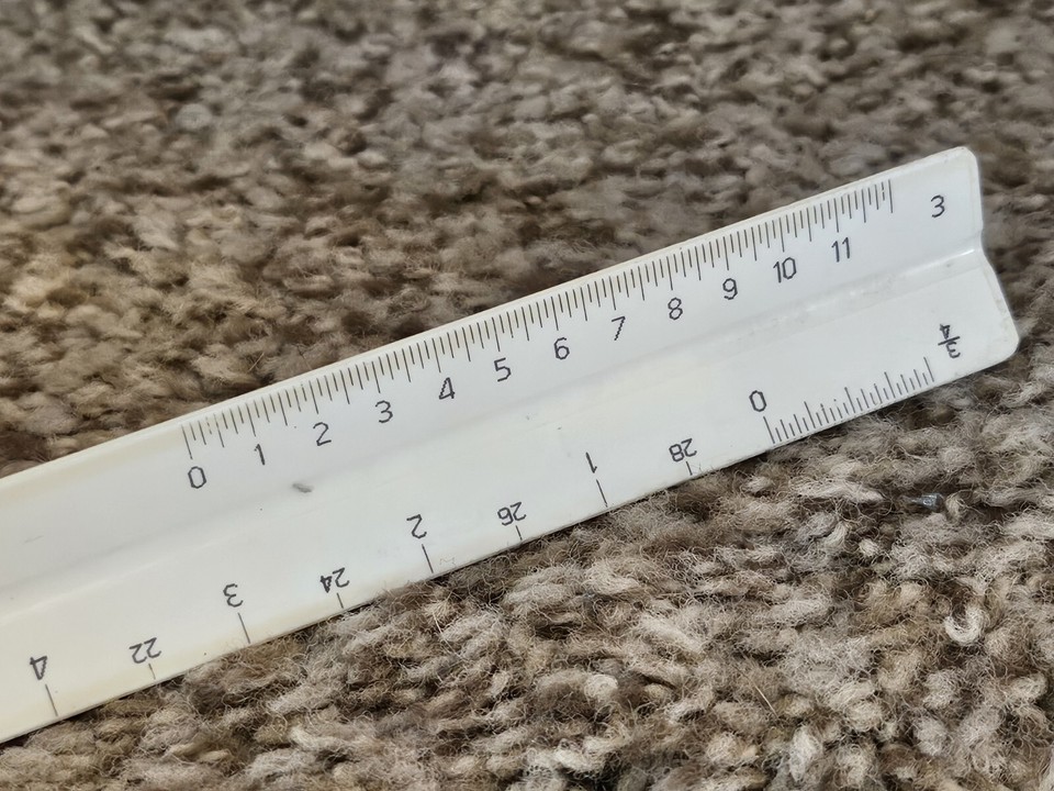 Vintage Alvin 110P Made Denmark Triangle Architect Drawing Scale Ruler ...