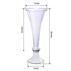 18" tall Clear Glass Trumpet Centerpiece Vases Wedding Party Home ...