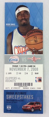 NBA 2008 11/07 Houston Rockets at Los Angeles Clippers Basketball ...