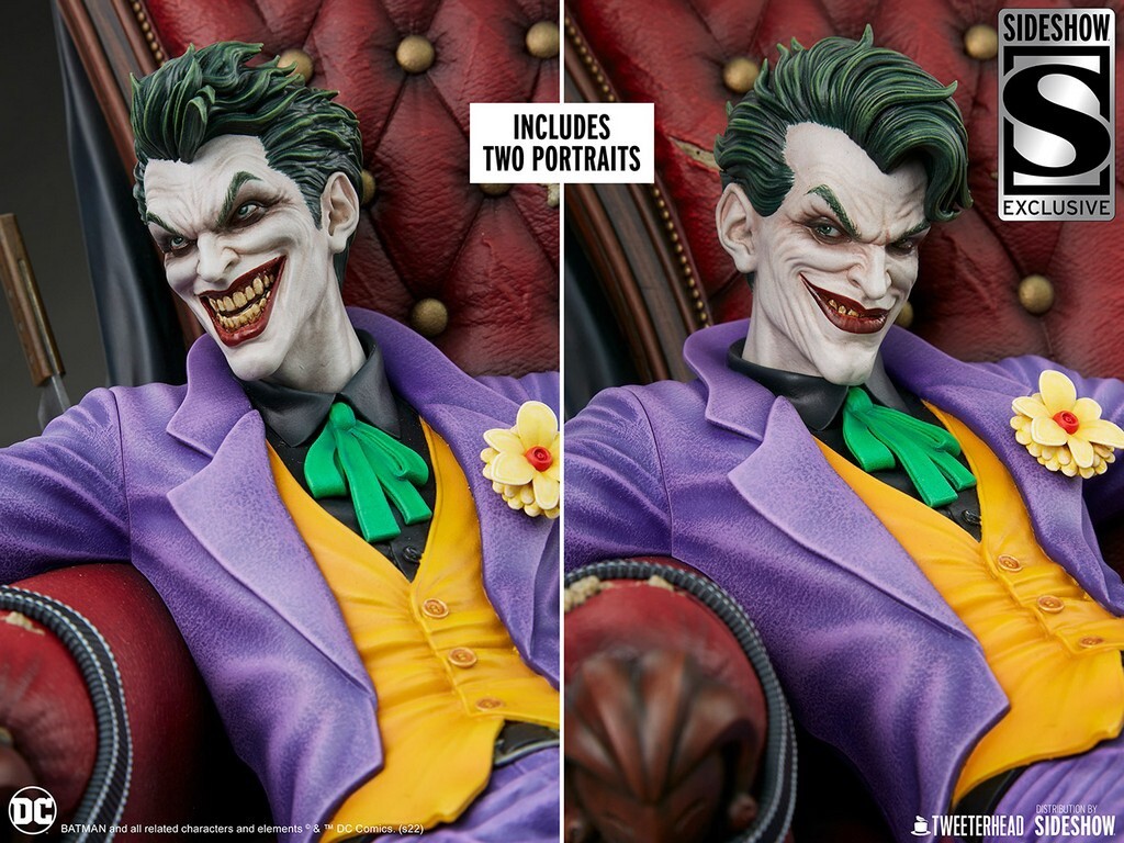 EXCLUSIVE DC Joker on Throne Deluxe Tweeterhead 1/6 Scale Maquette ...