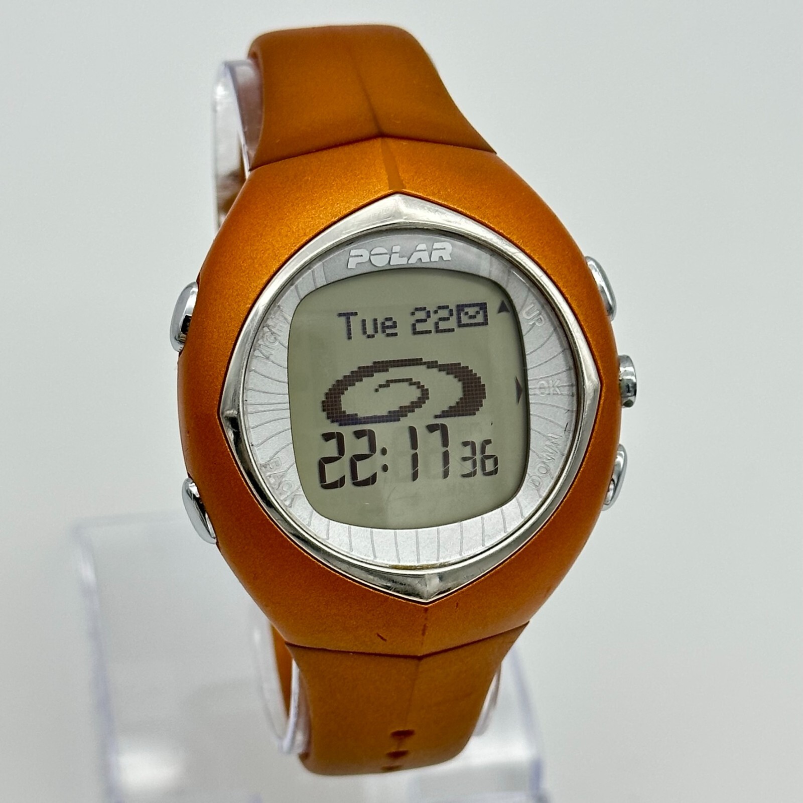 Unisex POLAR F11 Digital Sport/Fitness Watch - Orange - New Battery ...