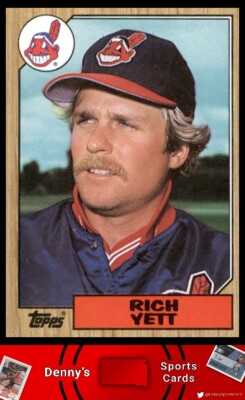 1987 Topps #134 Rich Yett Cleveland Indians Baseball Card | eBay