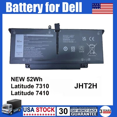 JHT2H Battery For Dell Latitude 7310 7410 Series 0WY9MP 04V5X2 HRGYV ...
