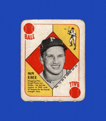 1951 Topps Red Backs Set-Break # 15 Ralph Kiner LOW GRADE (crease ...