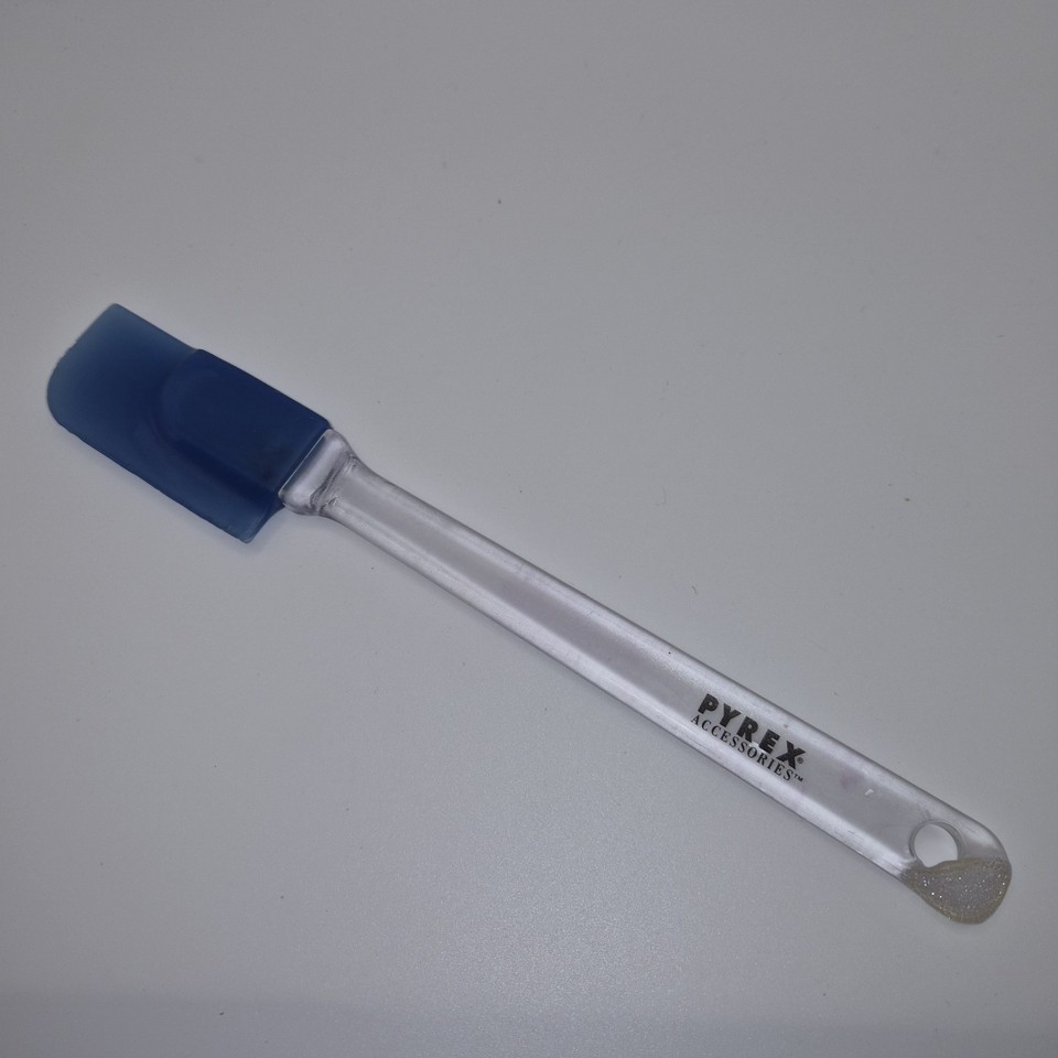 Vintage Pyrex Accessories Clear Handle Blue Spatula Kitchen Utensil | eBay