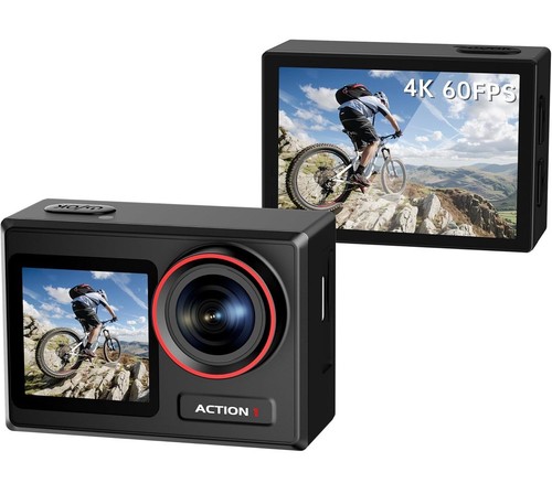 4K60FPS 30MP Action Underwater Camera with Front LCD and Touch Rear ...