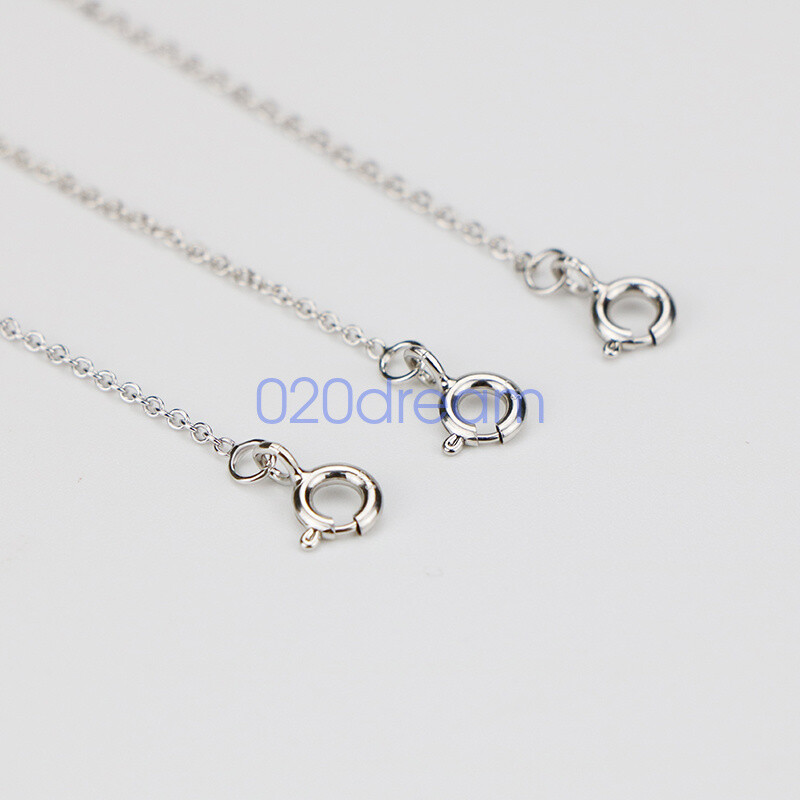 2PCS Genuine 925 Sterling Silver Extension Extender Chain O Tail Link ...