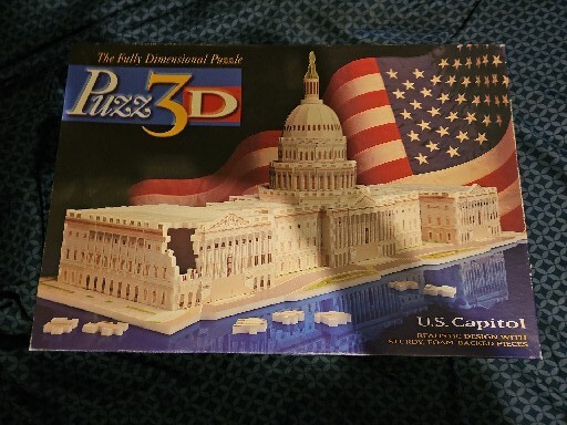 Milton Bradley Puzz 3D US CAPITOL 718 Piece 3D Puzzle | eBay