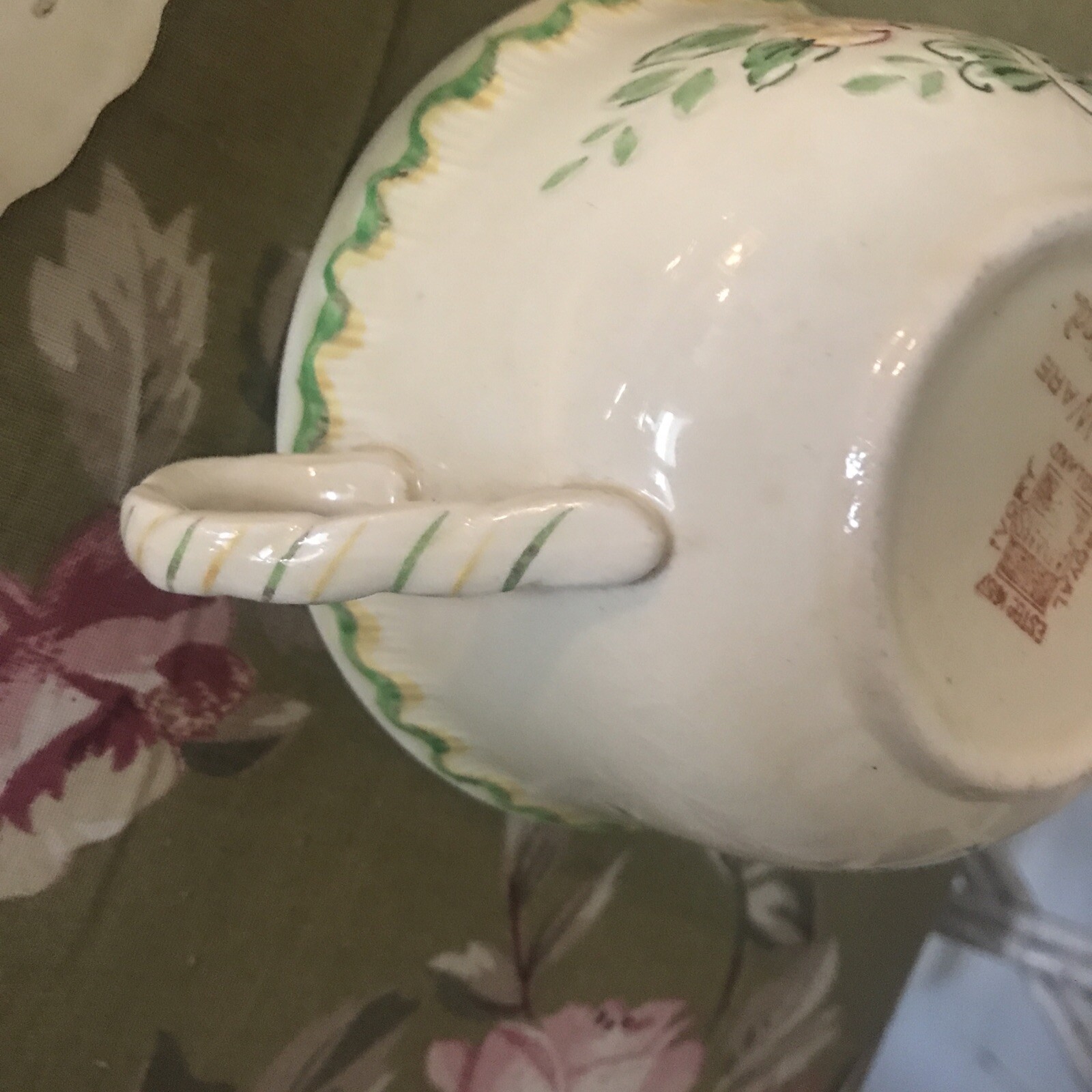 LOVELY PAIR ADAMS ROYAL IVORY TITIAN WARE 'LANCASTER' HAND PAINTED ...