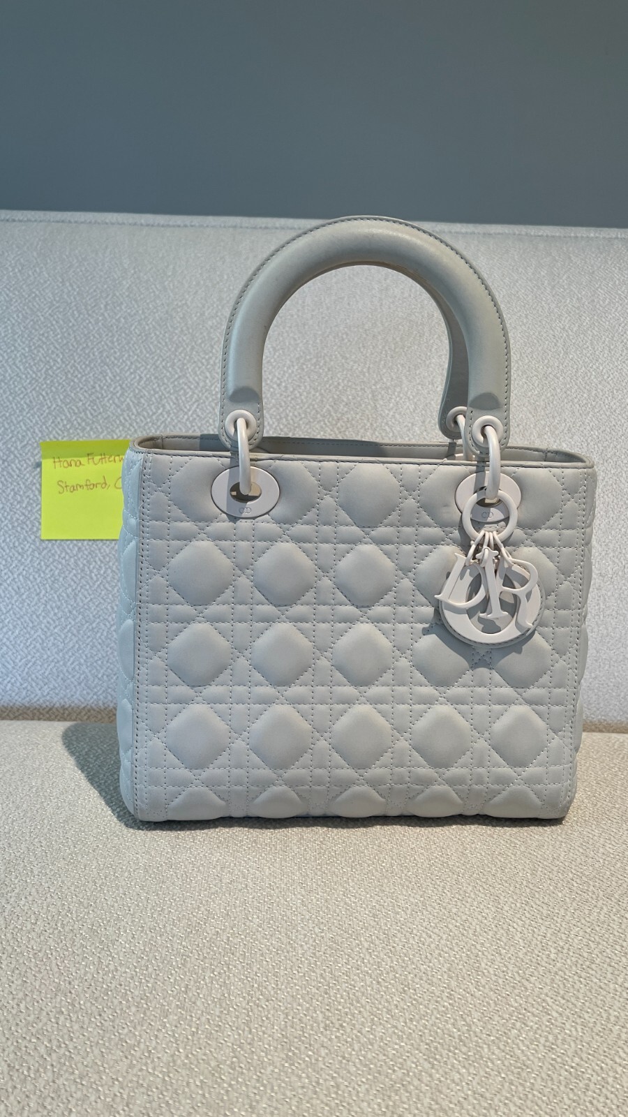 Lady Dior ultra matte cannage quilt calfskin medium b… - Gem