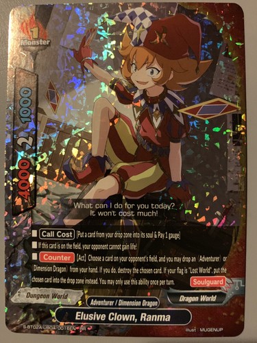 FUTURE CARD BUDDYFIGHT ELUSIVE CLOWN RANMA S-BT02A-UB04/0016EN RR | eBay