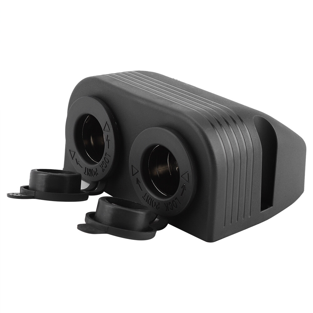 NEW 12/24V CAR BOAT MOTORBIKE DUAL PORT SURFACE MOUNT CIGARETTE LIGHTER ...