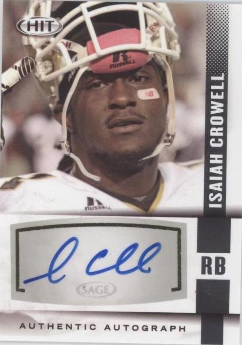 2014 SAGE Hit - Autographs Isaiah Crowell #A41 Black (AU, RC) for sale ...