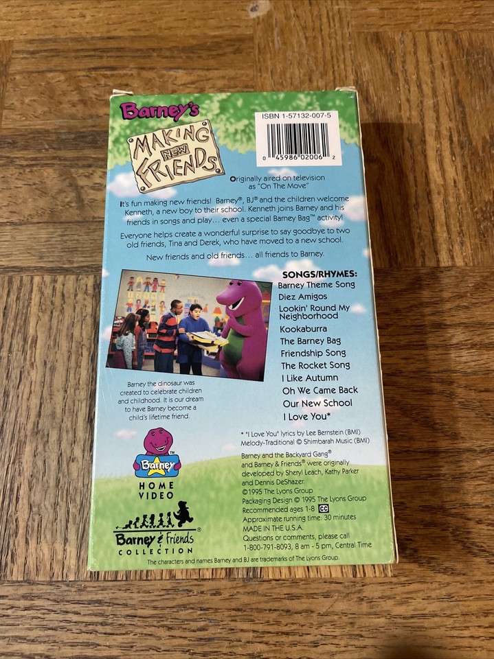 Barney Making New Friends VHS 45986020062| eBay
