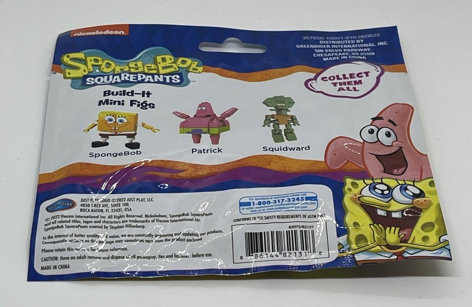 SponegBob Squarepants Build-It 3 Pack Minifigure Set *Nickelodeon Just ...
