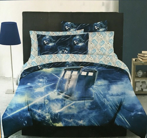 BBC's Doctor Who QUEEN Size Complete 7 Piece Dr. Who TARDIS Bed Set ...