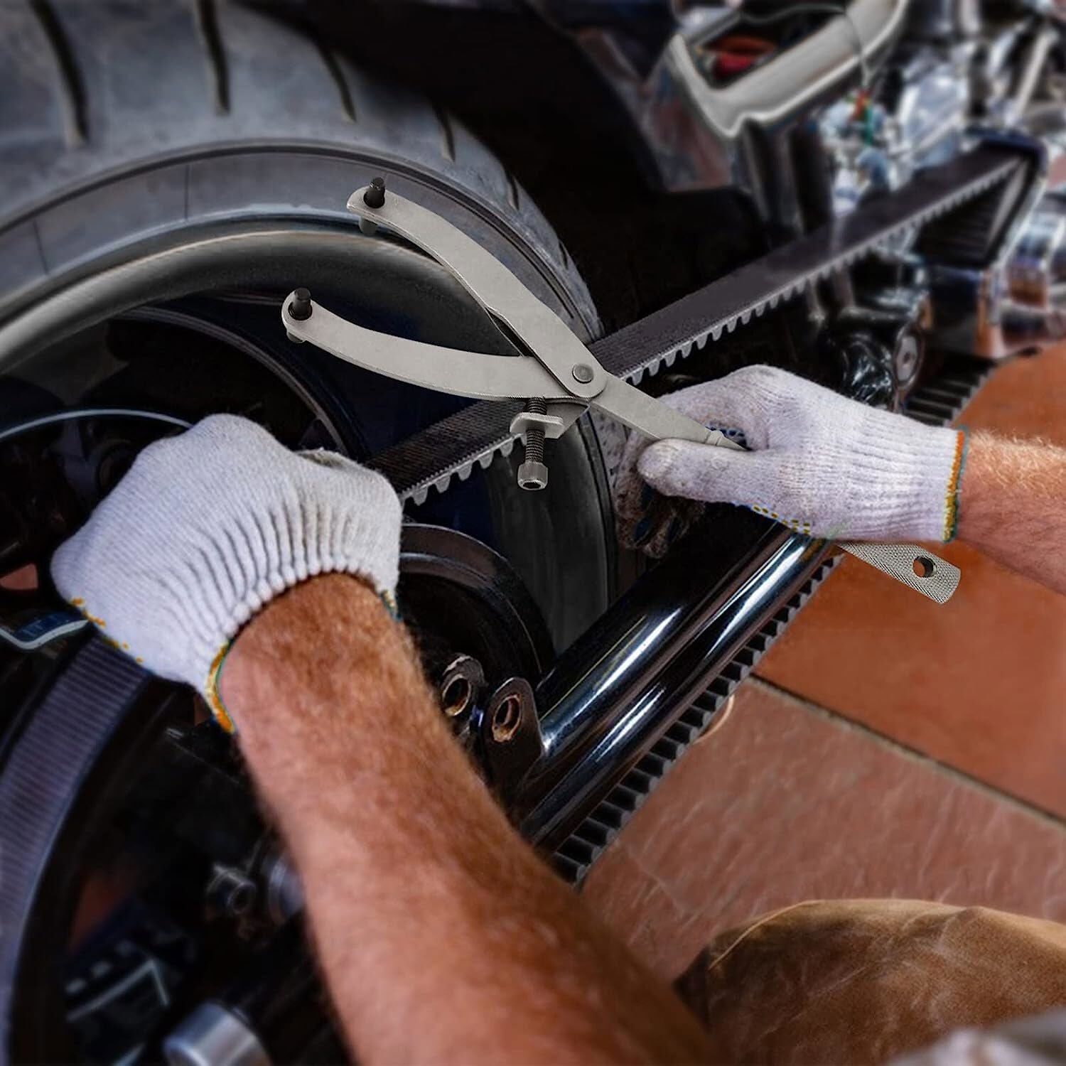 Universal Motorcycle Clutch Flywheel Pulley Sprocket Spanner Wrench ...