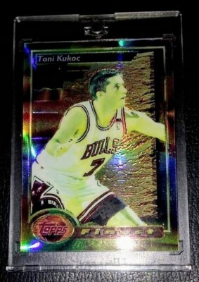 TONI KUKOC Chicago Bulls 1993-94 Topps Finest "REFRACTOR" HOF ROOKIE RC ...