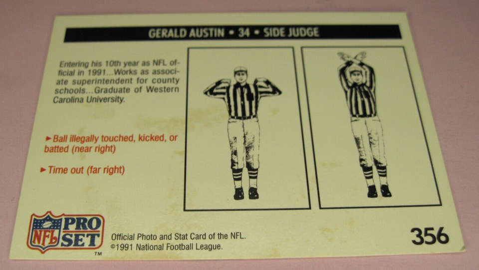 Gerald Austin NFL Official 1991 ProSet #356 Football Card | eBay
