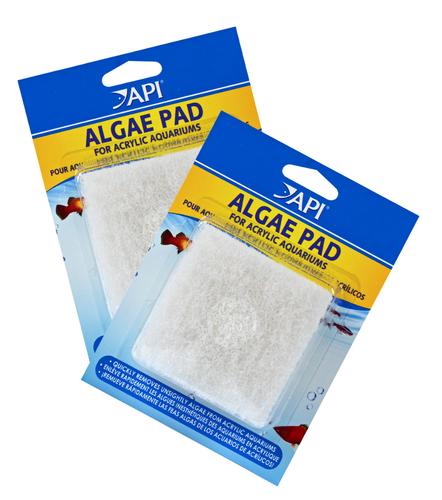 API Hand Held Algae Pad for Acrylic surfaces 3x3 in 2 pack square won't ...