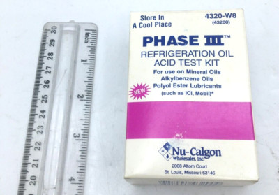 Nu-Calgon Phase III Refrigeration Oil Acid Test Kit 4320-W8 NIB | eBay