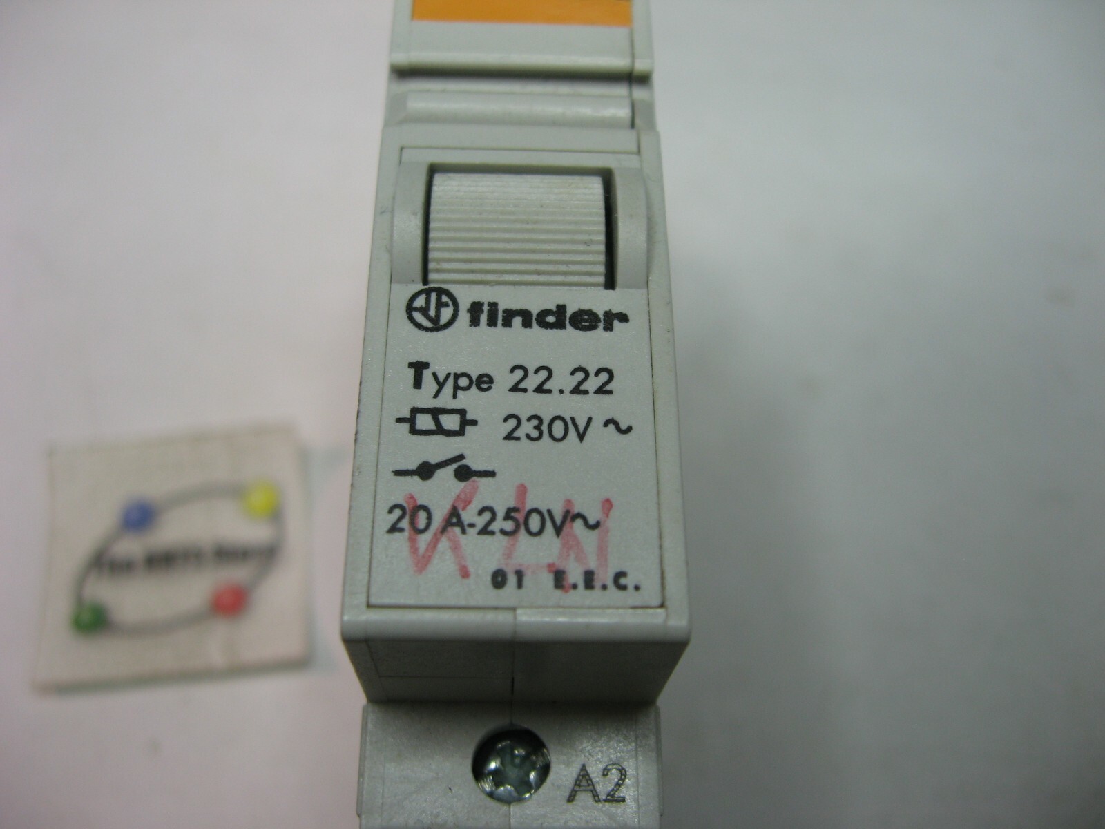 Finder Type 22.22 Relay 250V 20A 230VAC Coil DPST-NO DIN Mount USED Qty ...