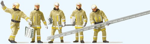 Preiser (HO-Scale) 10770 Firemen Arriving Scene w/Accessories - pkg (5 ...
