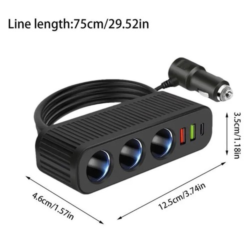 Premium Car Charger Splitter PD Interface and Dual USB for Quick ...