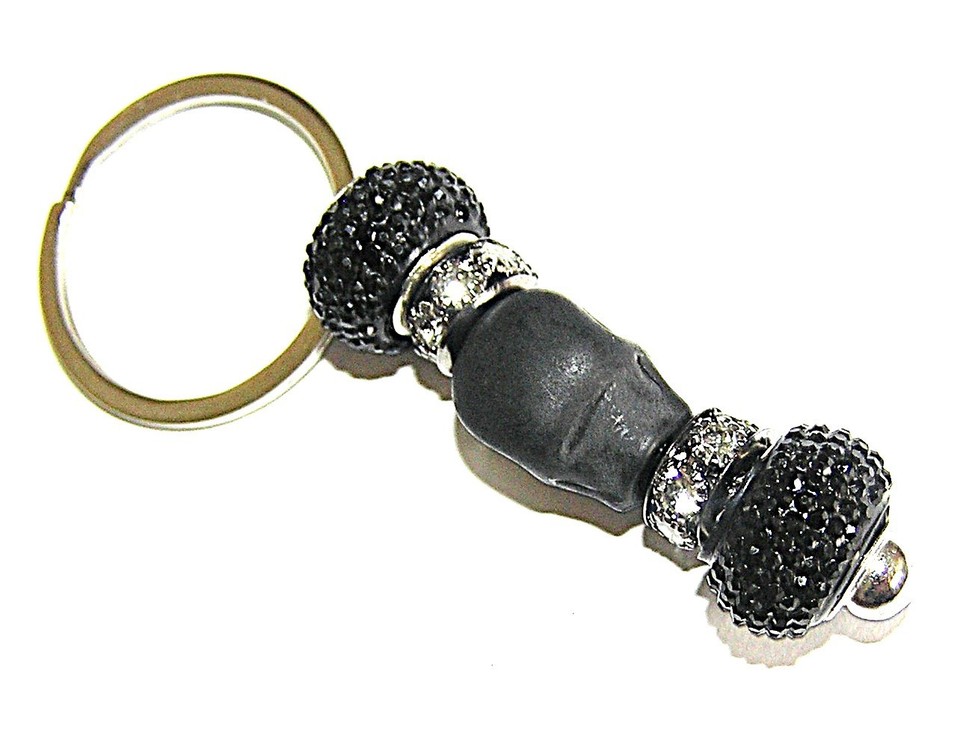 Black Skull Key Chain, Key Ring, Gothic, Halloween, Punk | eBay