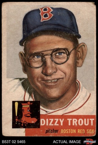 1953 Topps #169 Dizzy Trout Red Sox 1 - POOR | eBay