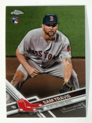 2017 Topps Chrome Update #HMT19 Sam Travis Boston Red Sox RC Baseball ...