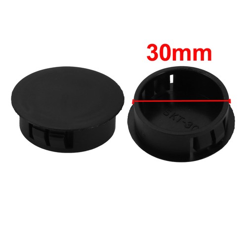 10pcs 30mm Dia Black Plastic Tubing Plug Door and Window Locking Hole ...