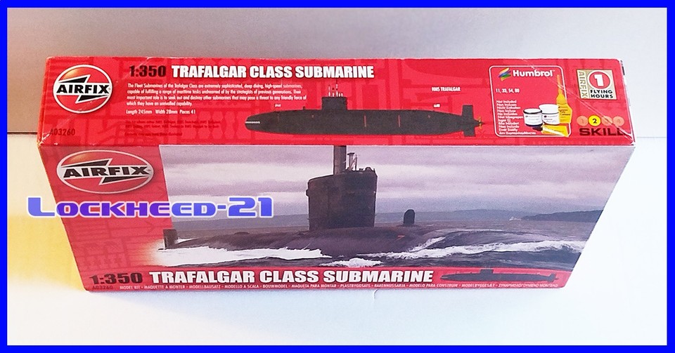AIRFIX A03260 1/350 TRAFALGAR CLASS SUBMARINE - Rare, Out of Production ...