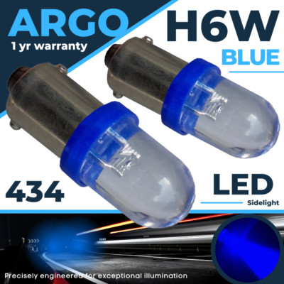 H6w Led Xenon Ice Blue Reversing Light Bulbs 433 434 Bax9s Offset Pins ...