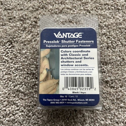 Vantage Presslok Shutter Fasteners Black/Negro 12 Pack “New” | eBay
