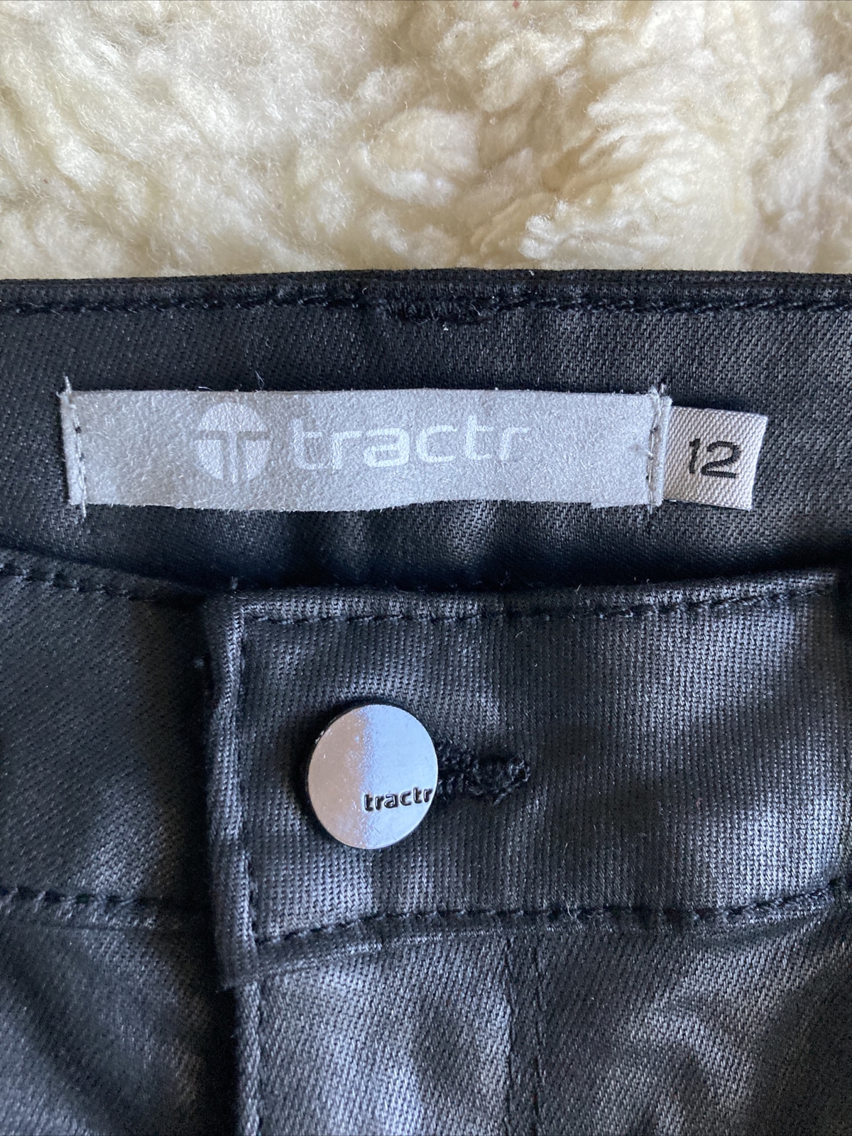 Tractr+Tapered+Jeans+Girls+Size+10+Black+Rhinestone+Distressed+Stretch ...
