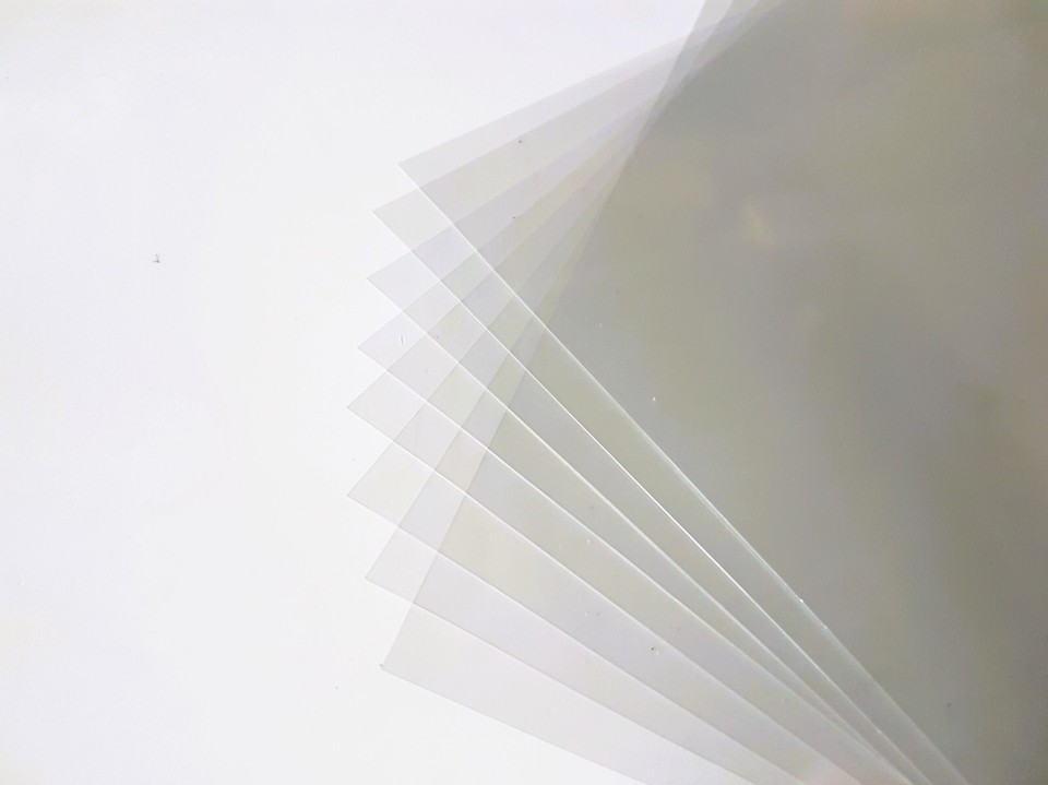 Acetate Plastic Sheet Thin Clear 0.1mm thick, A5 & A4 - Single, 5 or 10 ...