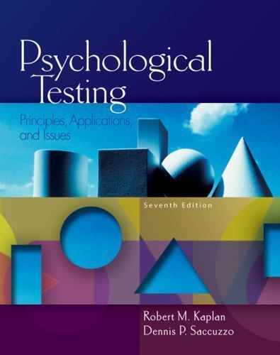 Psychological Testing: Principles, Applications, and Issues (PSY 430 ...
