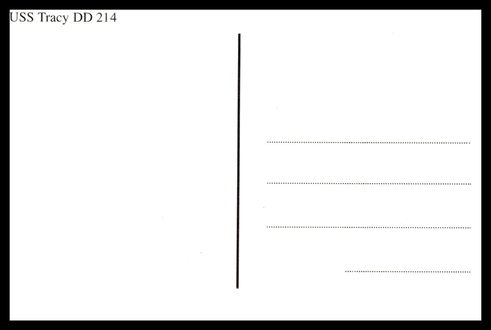 Postcard USS Tracy DD-214 | eBay