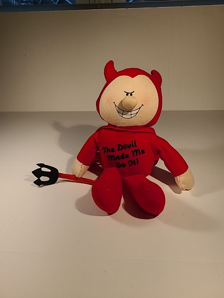 Vintage Russ The Devil Made Me Do It 9" Stuffed Plush Devil Cape ...